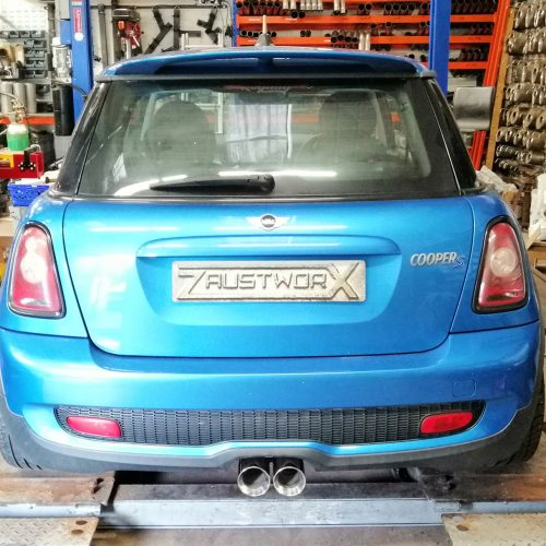 Mini Cooper S (F56) Rear Silencer Delete - Twin 3.5" Tailpipe - Zaustworx