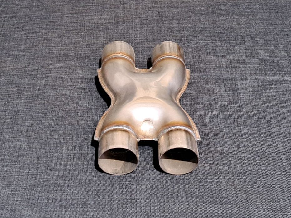 63mm 409 Stainless Steel X Pipe - Zaustworx