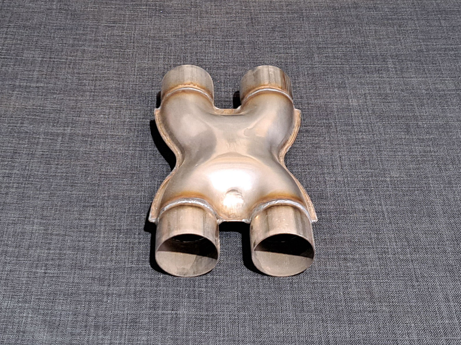 63mm 409 Stainless Steel X Pipe - Zaustworx